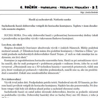 6. ročník • TVAROSLOVIE • PRÍSLOVKY, PREDLOŽKY | Školský portál